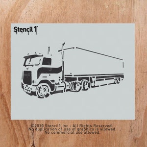 Big Rig Stencil - Reusable Craft & DIY Stencils - S1_01_45 - 8.5" X 11 ...