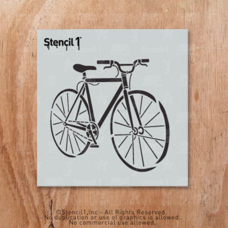 Bike Fixed Gear Stencil Reusable Craft & DIY Stencils | Etsy