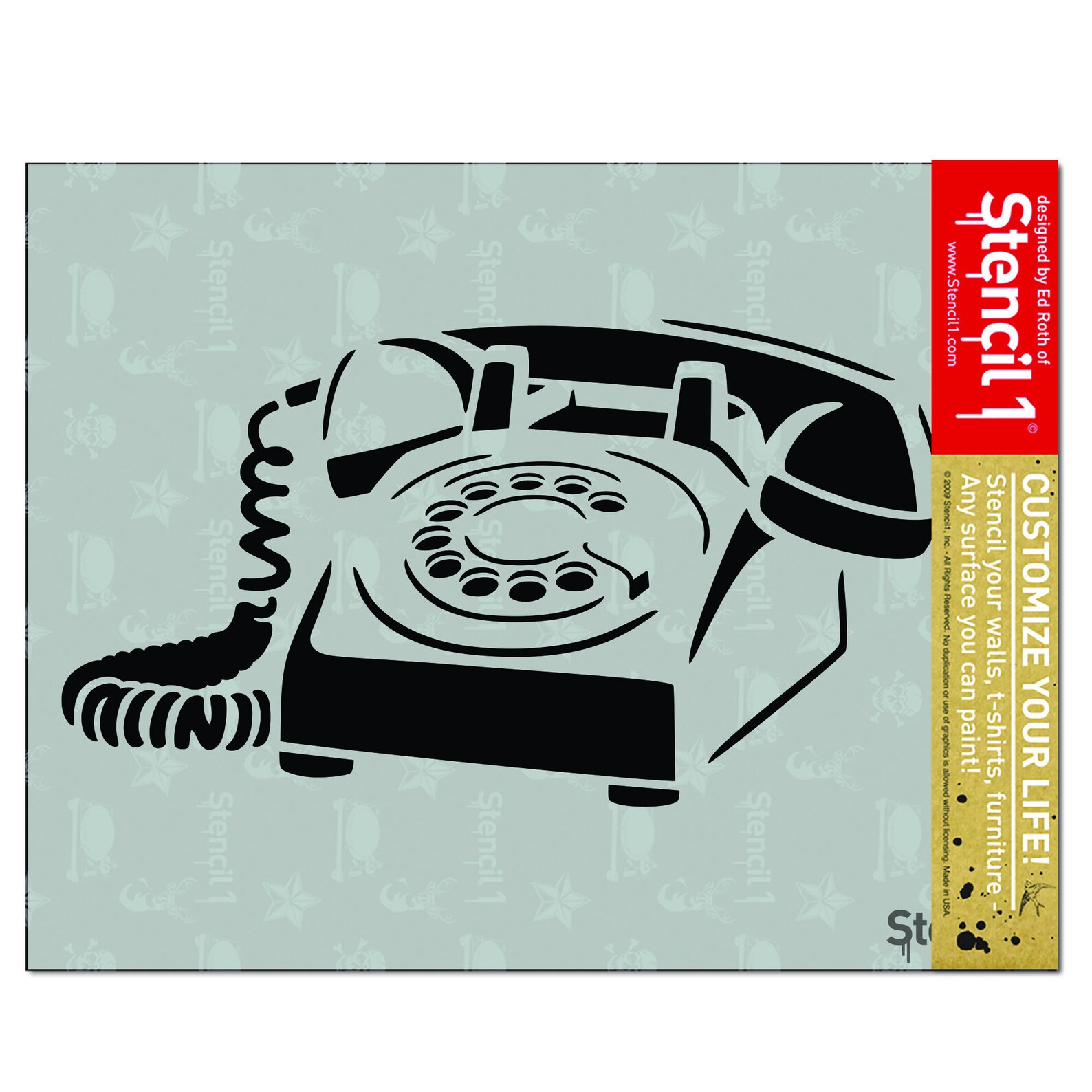 Rotary Phone Stencil Reusable Craft &DIY Stencils S1_01_149 - Etsy