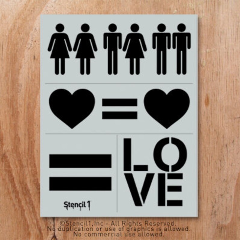 Equality 4 Pack Stencil Reusable Craft & DIY Stencils | Etsy