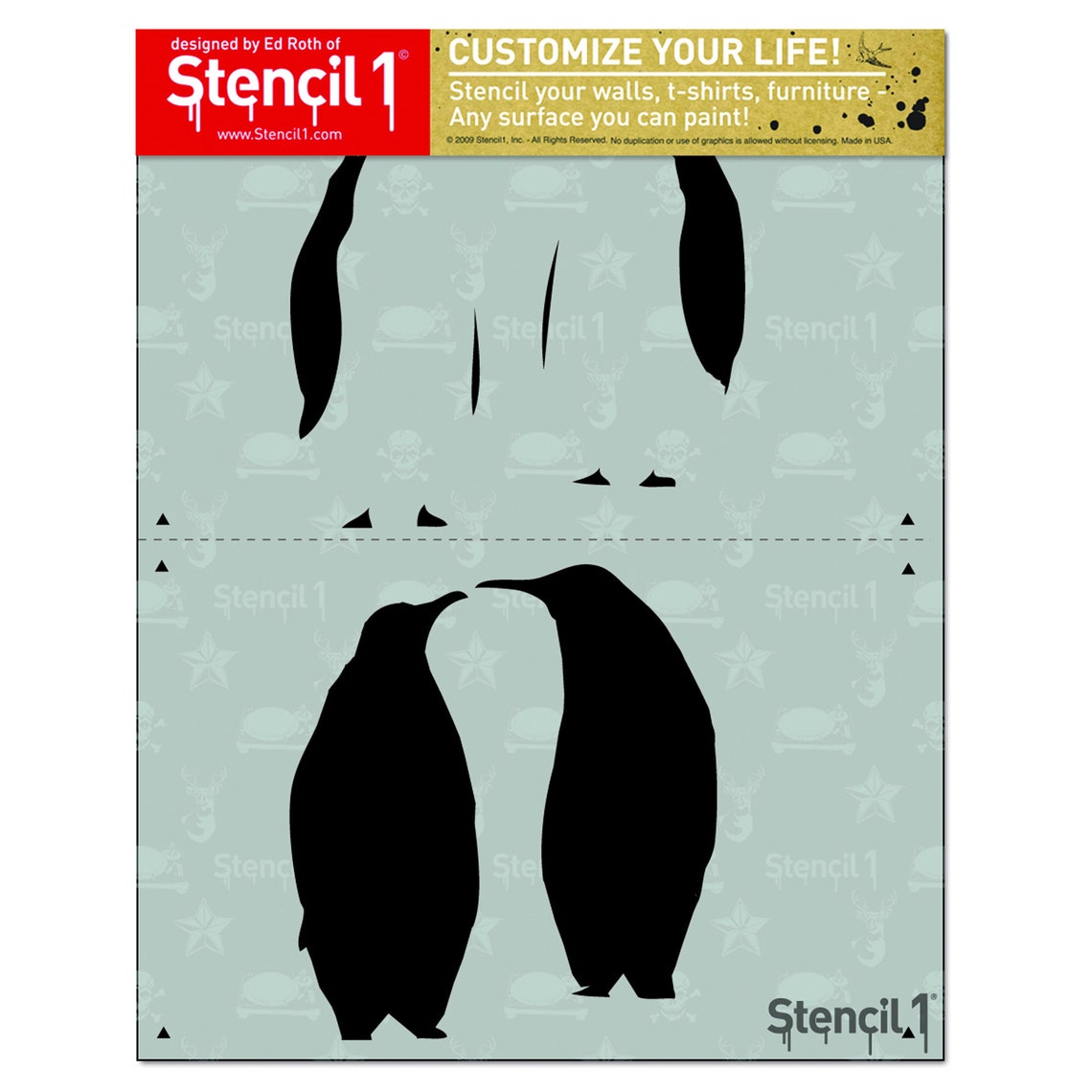 Penguins Two Layer Stencil Reusable Craft &DIY Stencils - Etsy