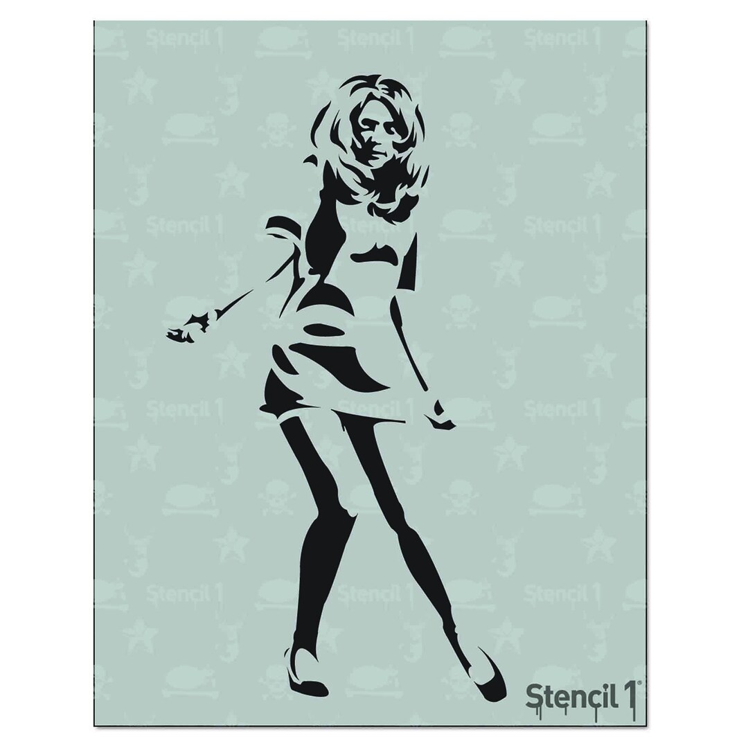 Stencil1 Go Go Girl Stencil S1_01_09 - Etsy