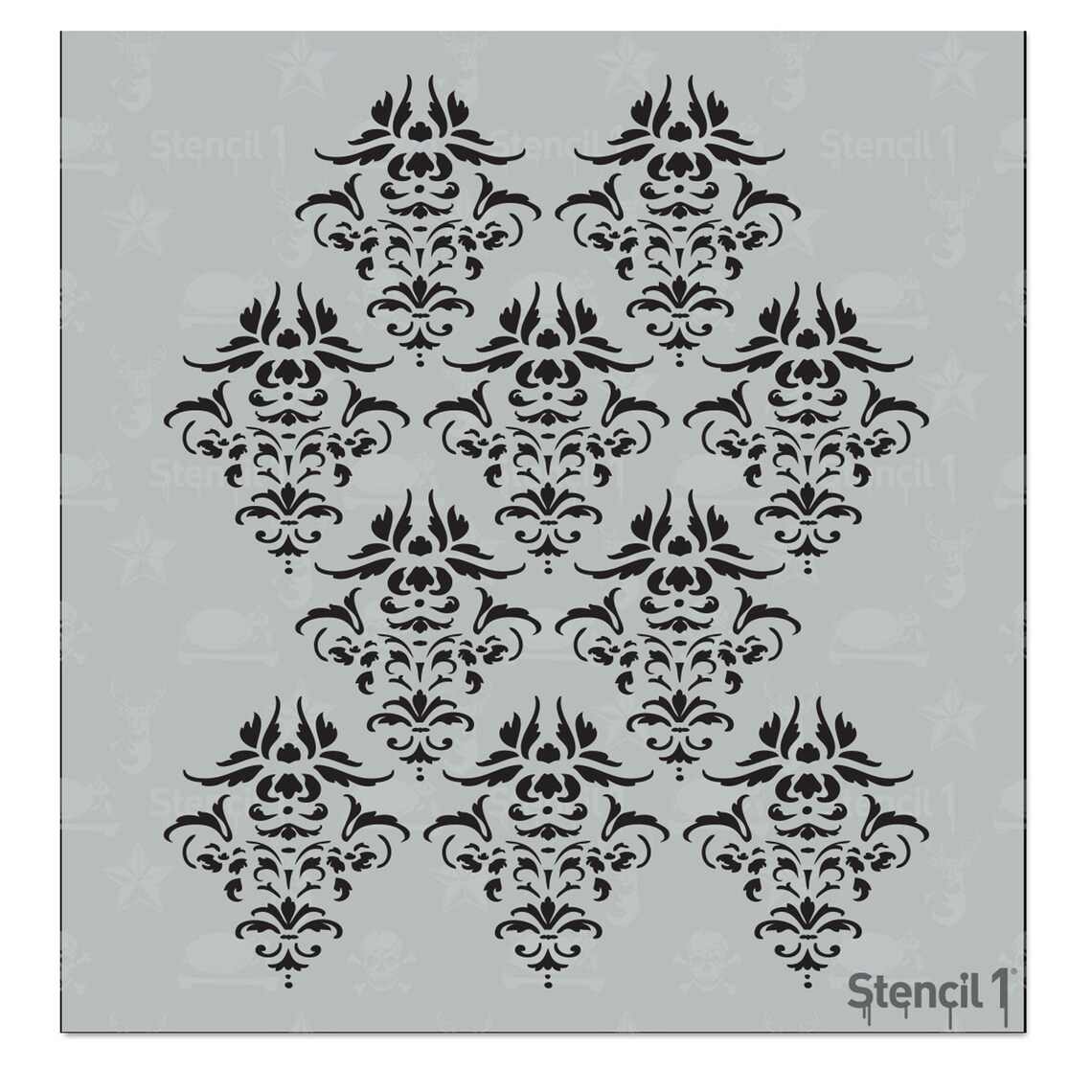 Damask Full Stencil Reusable Craft & DIY Stencils - Etsy