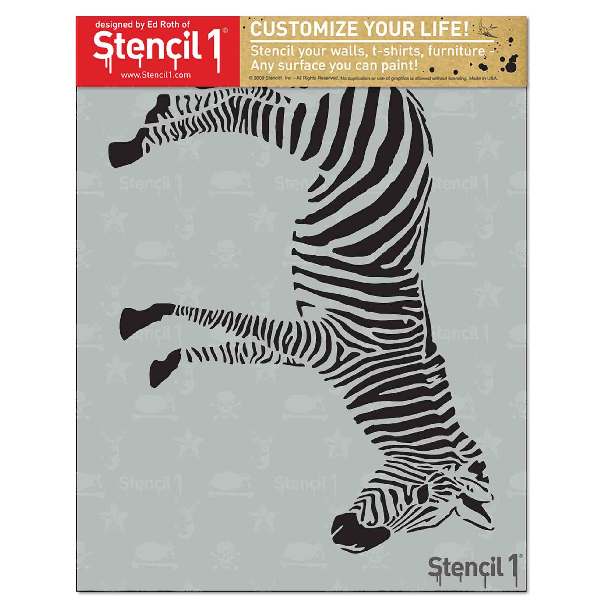 Zebra Stencil Reusable Craft & DIY Stencils S1_01_301 | Etsy