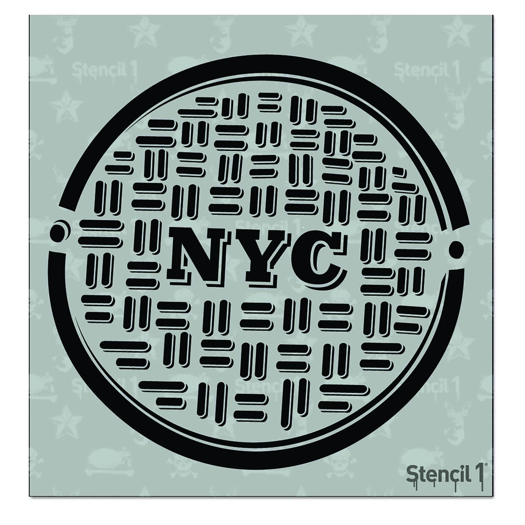 NYC Manhole Stencil- Reusable Craft & DIY Stencils- S1_4P_15_S1 -small ...