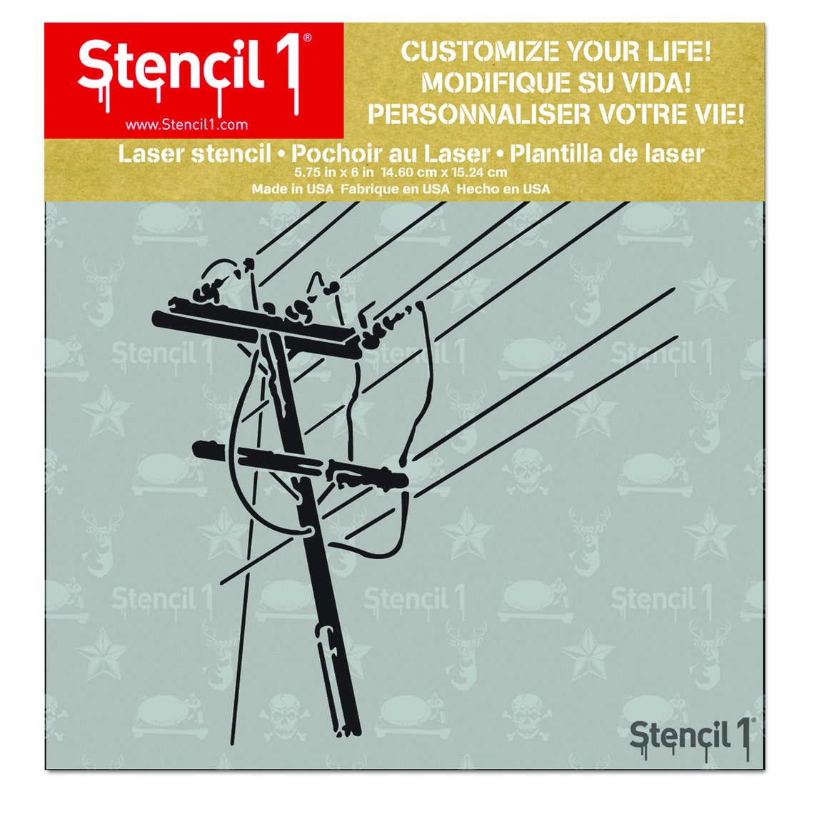 Power Lines Stencil Reusable Craft & DIY Stencils S1_01_32_S - Etsy