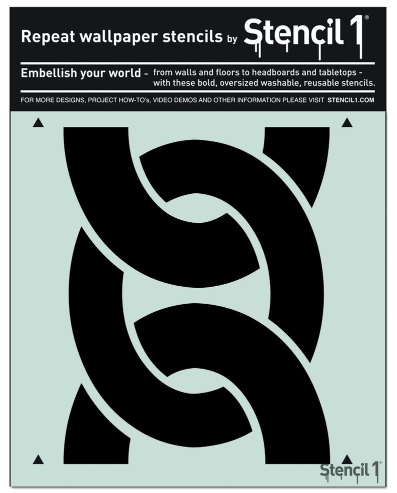 Bold Chain Repeat Wall Pattern Reusable Craft & DIY Stencils - Etsy