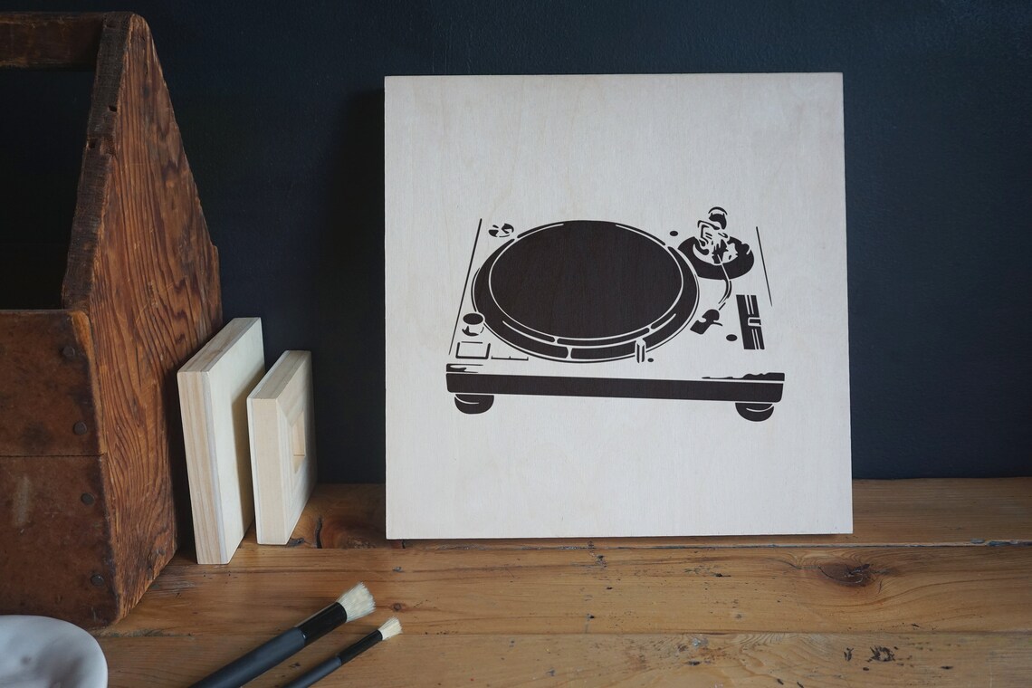 Turntable Stencil Reusable Craft & DIY Stencils S1_01_13 | Etsy