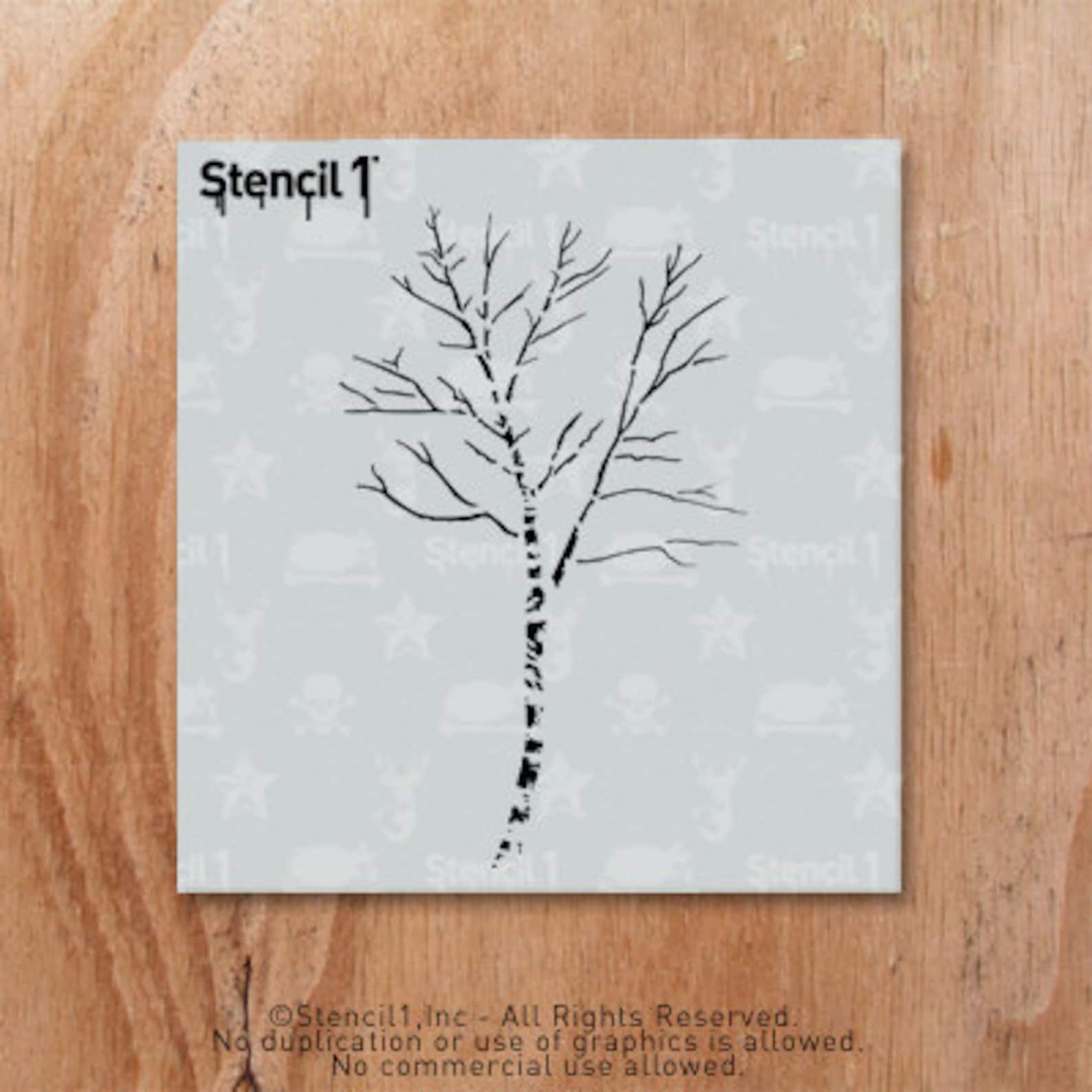 Birch Tree Stencil Reusable Craft & DIY Stencils S1_01_58S_S | Etsy