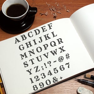 1" Crafty Letters Numbers Stencil- Font Stencils Alphabet -reusable ...