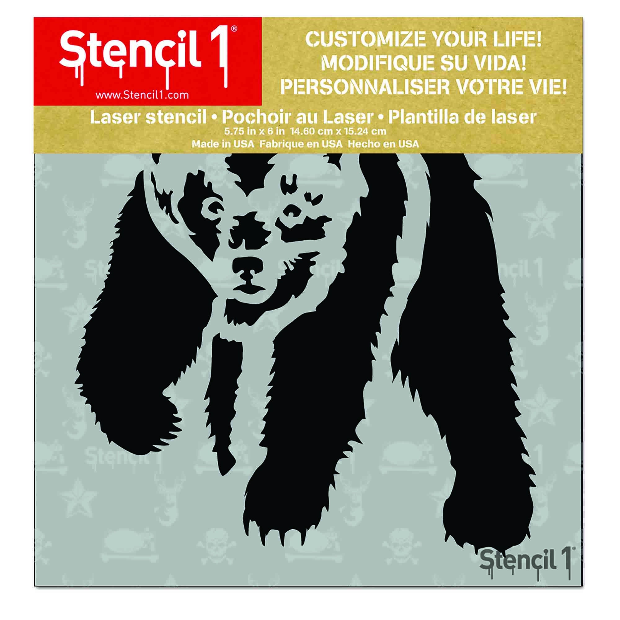 Bear 2 Stencil Reusable Craft & DIY Stencils S1_01_201_S - Etsy