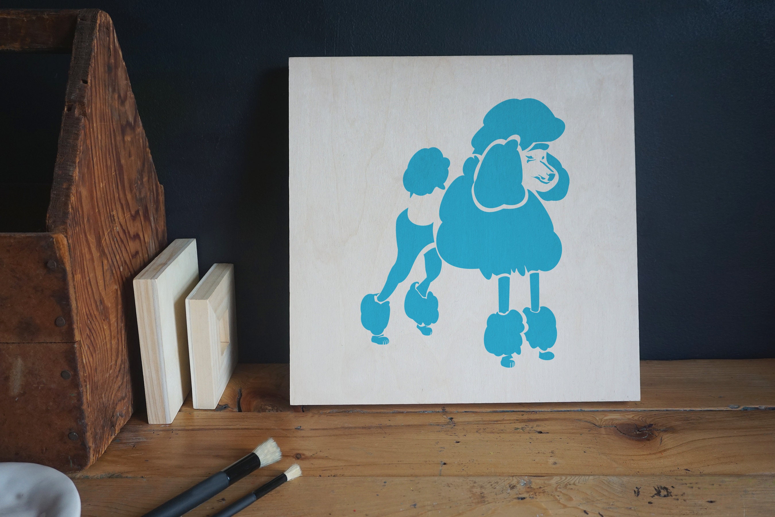 Poodle Stencil Reusable Craft & DIY Stencils S1_01_06 - Etsy