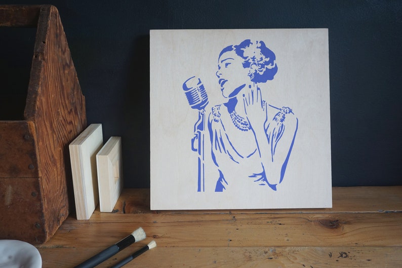 Blues Singer Stencil Reusable Craft & DIY Stencils S1_01_161 - Etsy