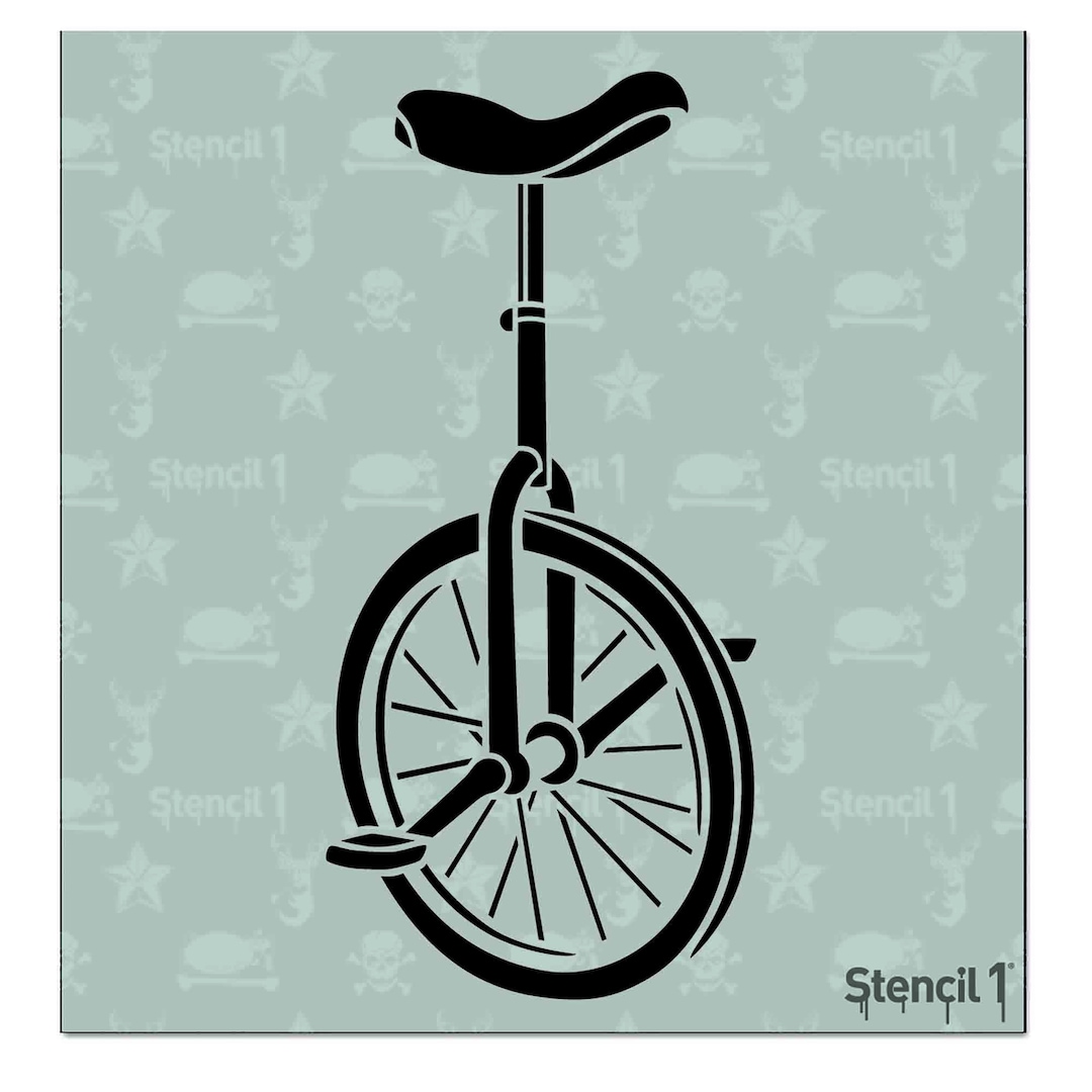 Unicycle Stencil- Reusable Craft & DIY Stencils- S1_01_210_S -small-(5. ...