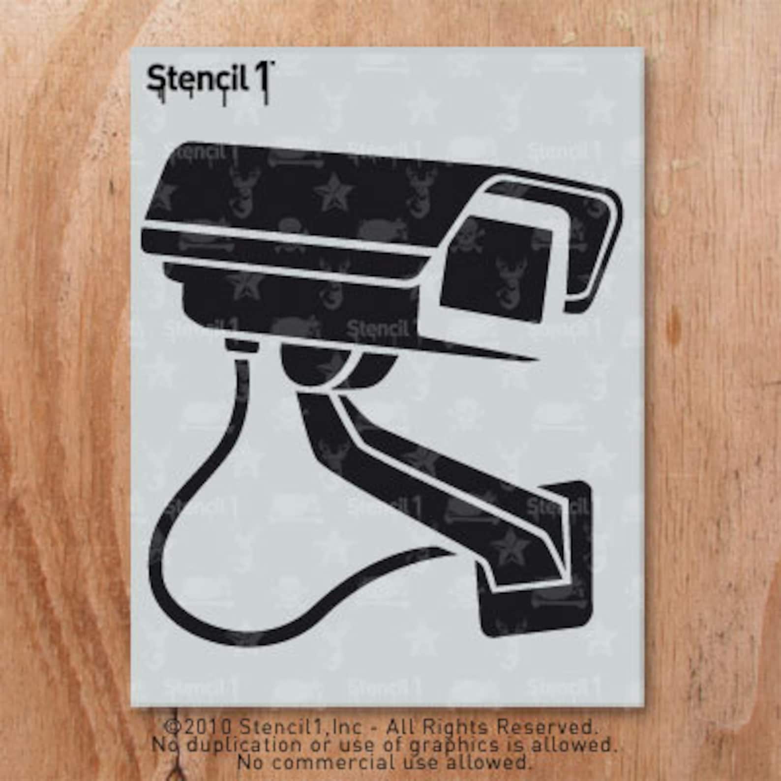 Surveillance Camera Stencil Reusable Craft &DIY Stencils | Etsy