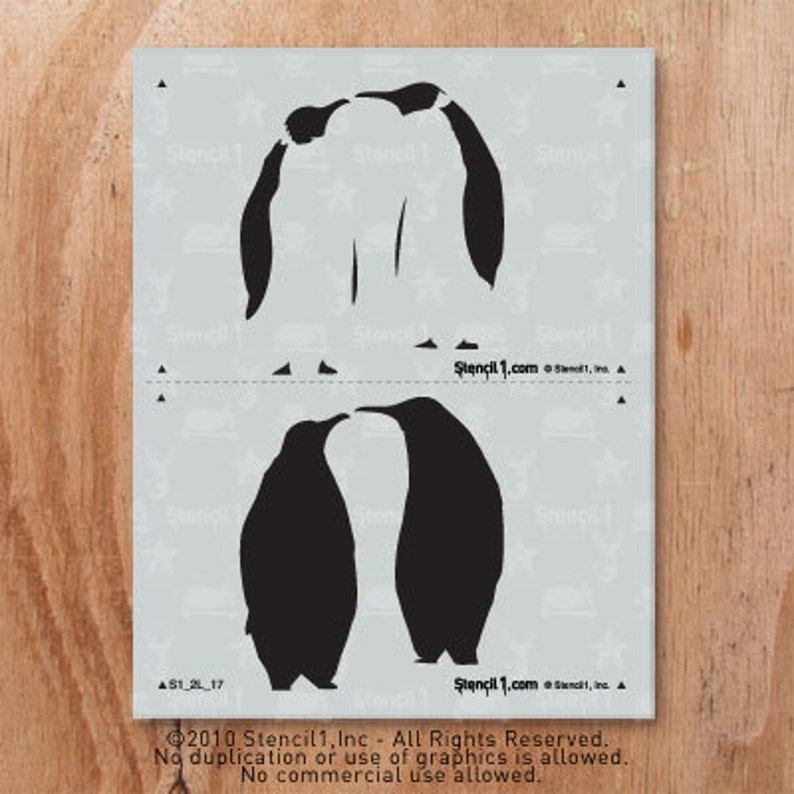 Penguins Two Layer Stencil Reusable Craft &DIY Stencils - Etsy