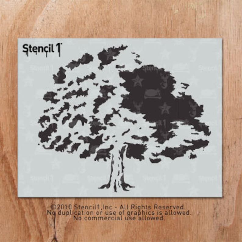 Oak Tree Stencil Reusable Craft & DIY Stencils S1_01_127 - Etsy