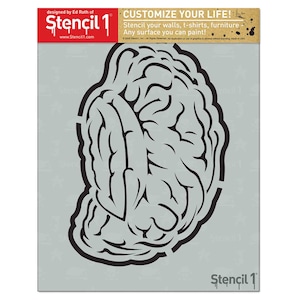Brain Stencil- Reusable Craft & DIY Stencils- S1_01_72 -8.5x11- by ...