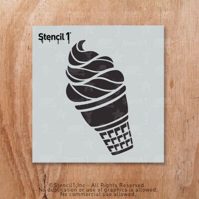 Ice Cream 2 Stencil- Reusable Craft & DIY Stencils- S1_4P_27_S2 -small ...