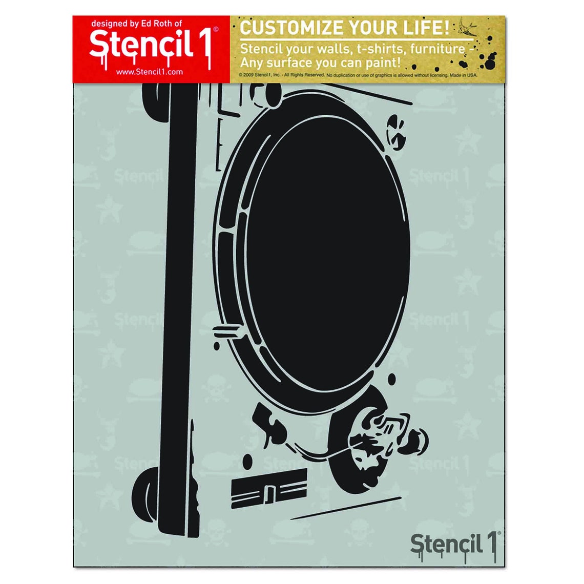 Turntable Stencil Reusable Craft & DIY Stencils S1_01_13 | Etsy