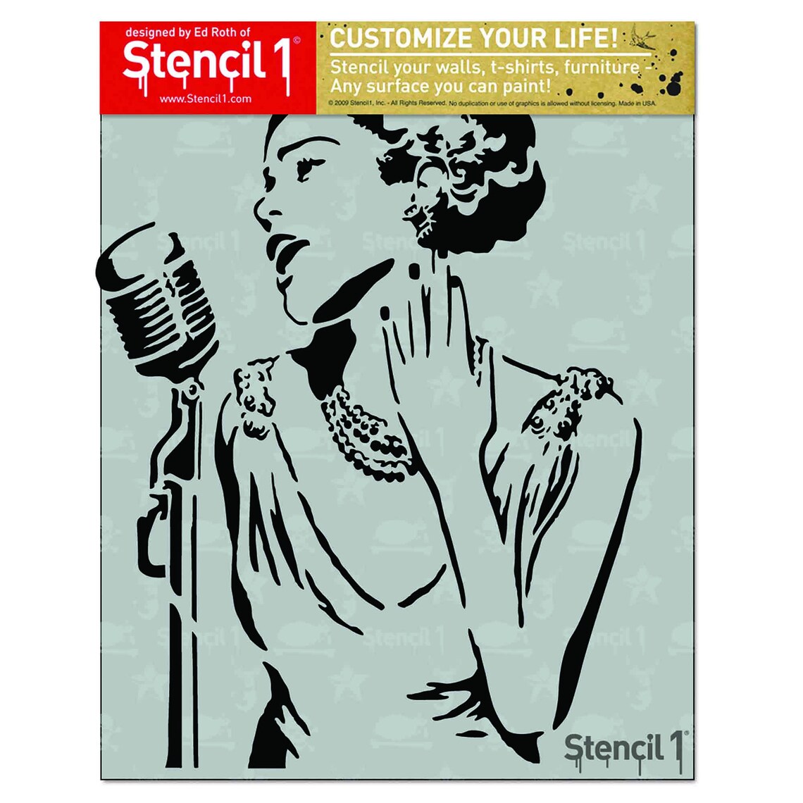 Blues Singer Stencil Reusable Craft & DIY Stencils S1_01_161 - Etsy