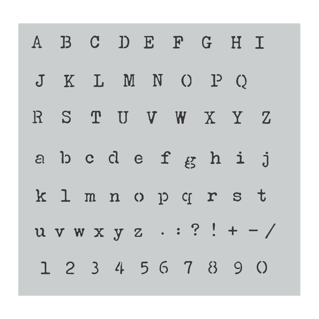 Courier Small Letter Stencil - Reusable Craft & DIY Stencils - S1_ALPH ...