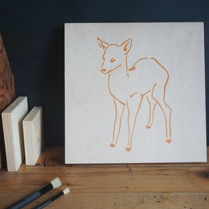 Baby Deer Stencil- Reusable Craft &DIY Stencils- S1_01_03 -8.5x11- by ...