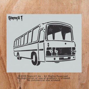Retro Bus Stencil- Reusable Crafts & DIY Stencils- S1_01_43 -8.5x11- by ...