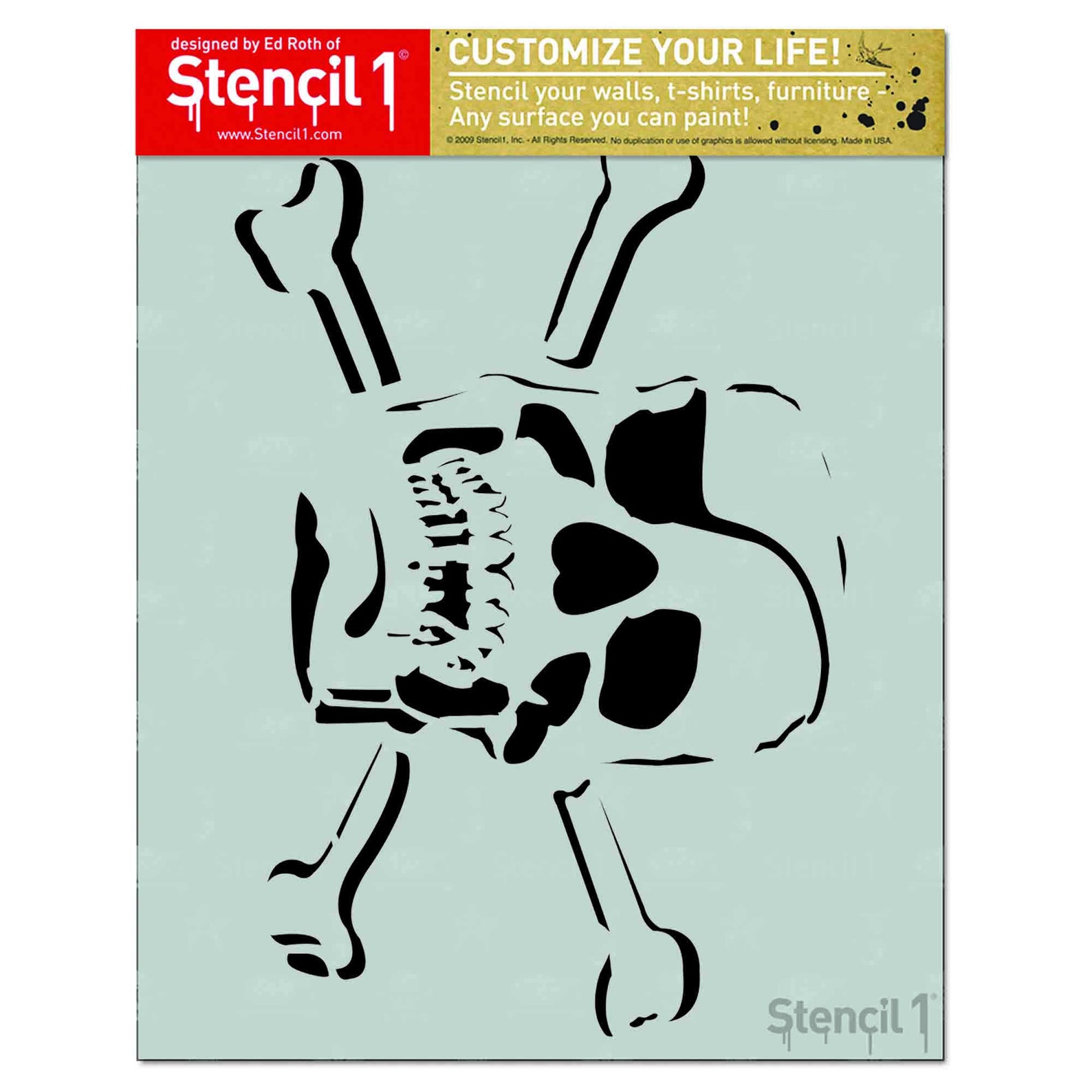 Jolly Roger With Eye Patch Stencil Reusable Craft &DIY - Etsy