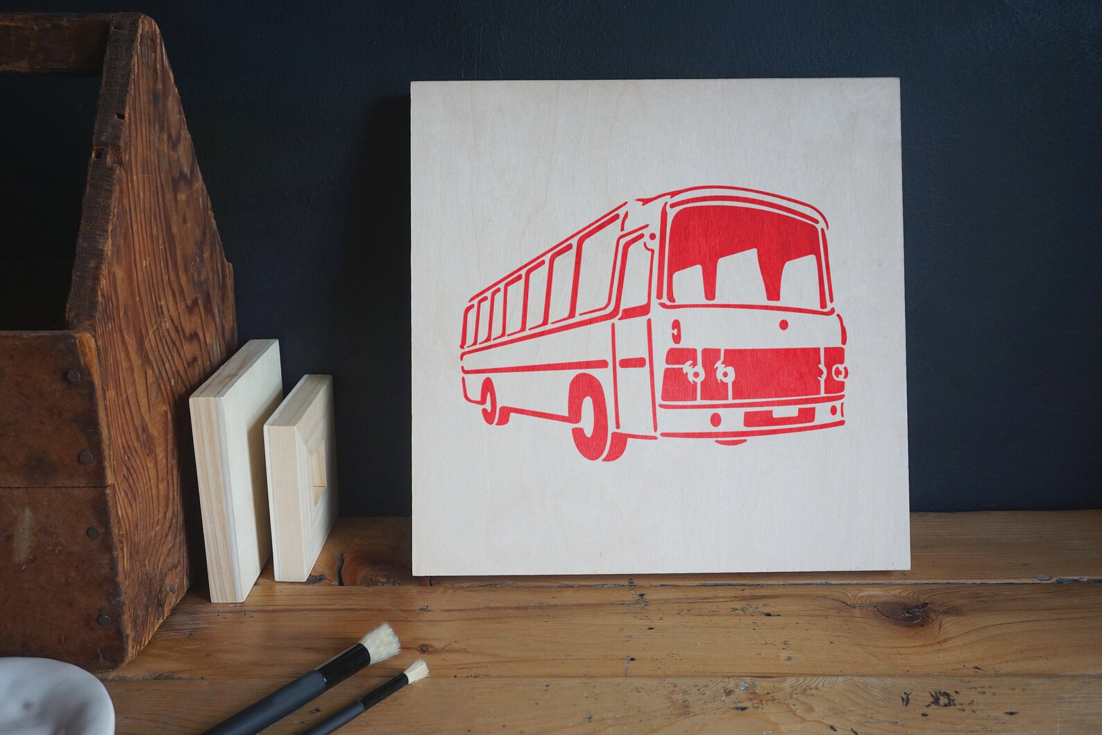 Retro Bus Stencil Reusable Crafts & DIY Stencils S1_01_43 - Etsy