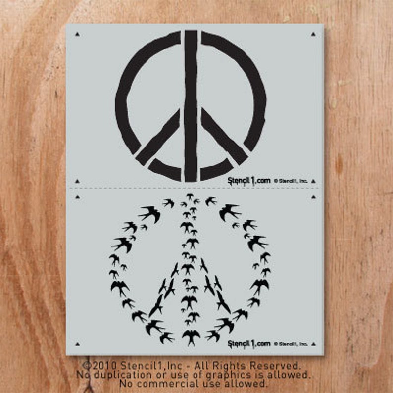 Peace Swallow Two Layer Stencil Reusable Craft &DIY Stencils - Etsy