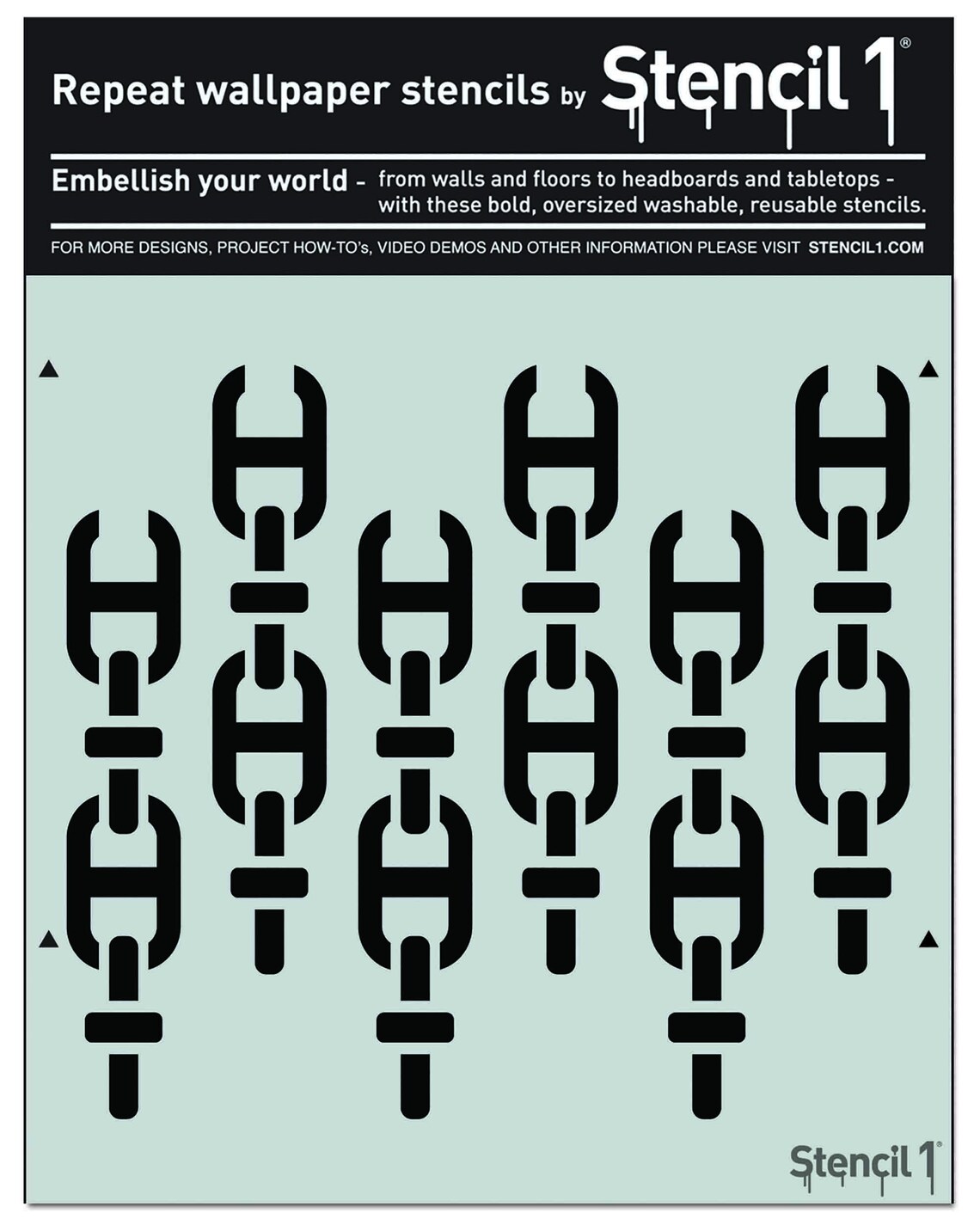 Chains 2 Repeat Pattern Wall Stencil Reusable Craft &DIY - Etsy