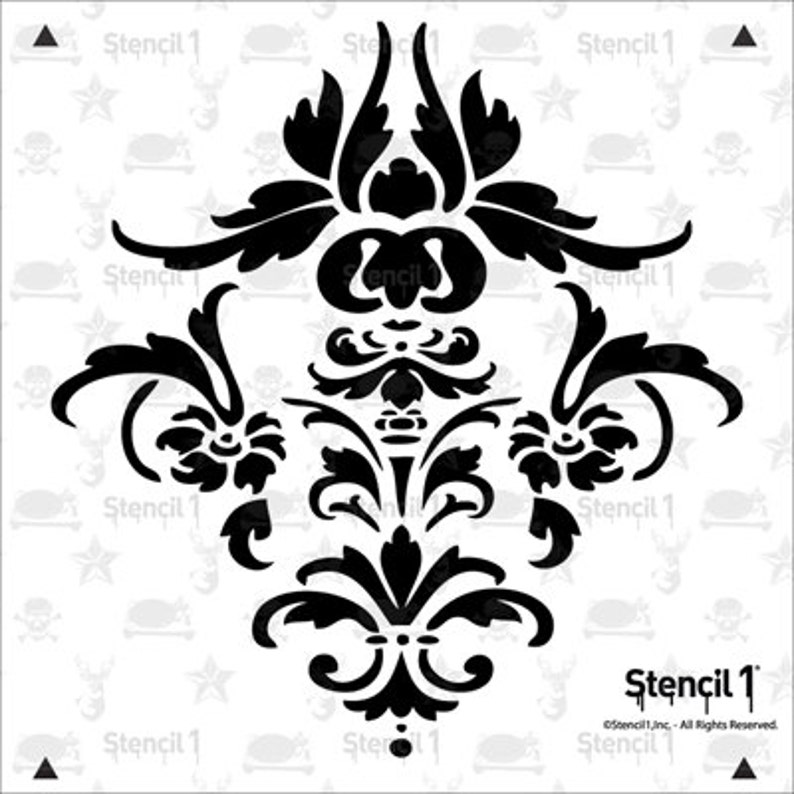 Damask Repeat Pattern Wall Stencil Reusable Crafts & DIY - Etsy