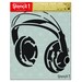 Headphones Stencil - Music Stencil - Reusable Craft & DIY Stencils - S1 ...