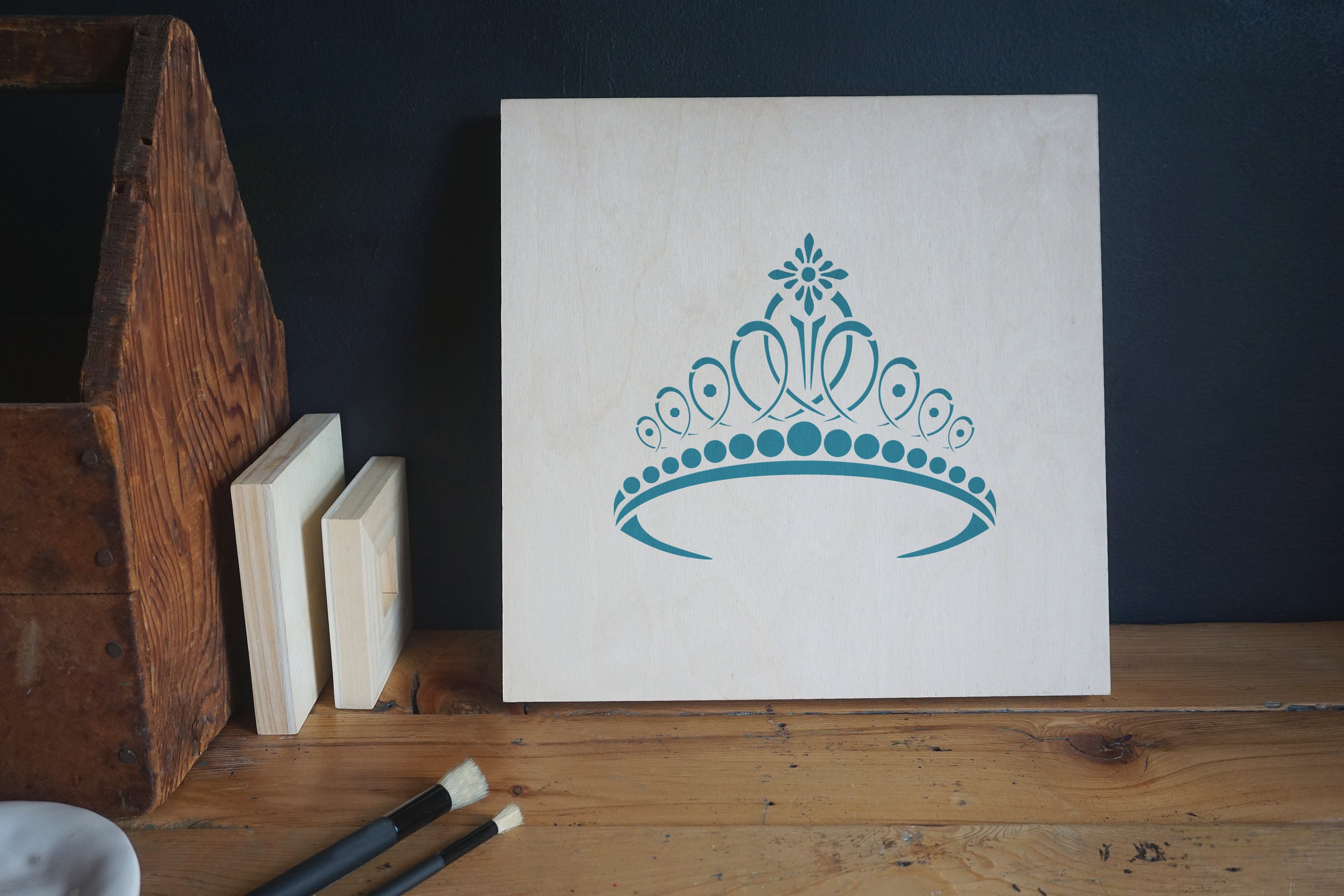 Tiara Stencil Reusable Crafts & DIY Stencils S1_01_119 | Etsy