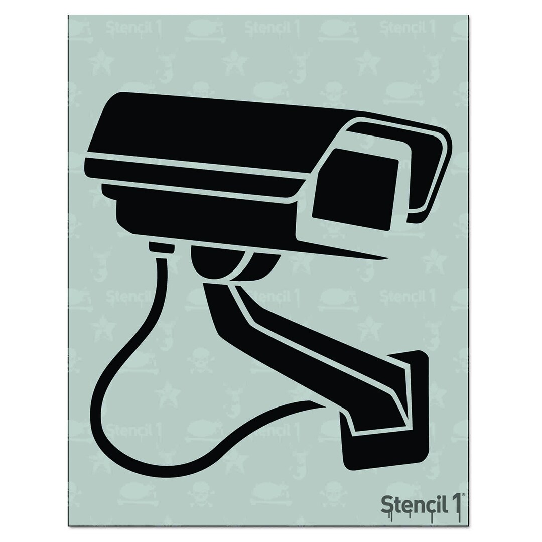 Surveillance Camera Stencil- Reusable Craft &DIY Stencils- S1_01_123 -8 ...