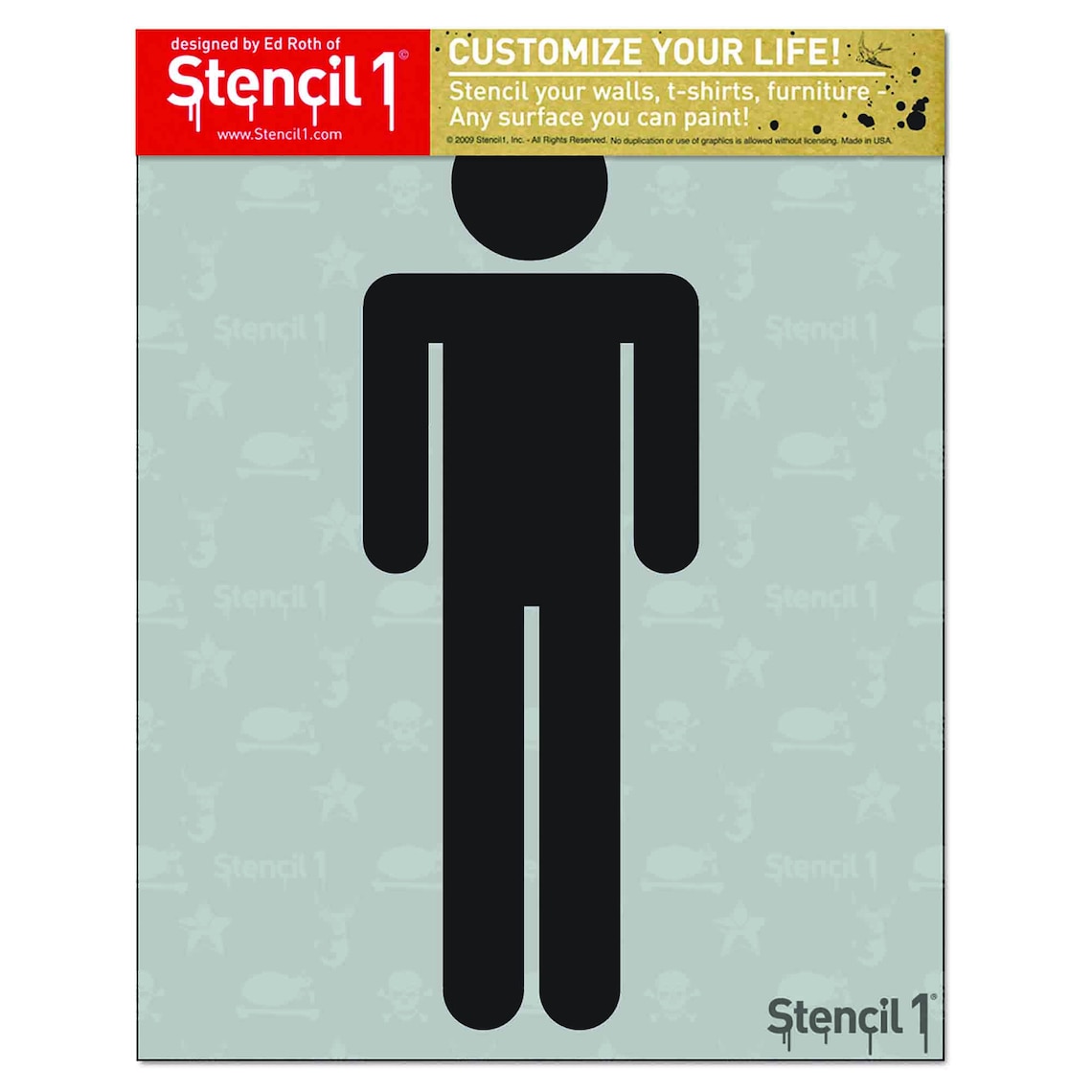 Male Stencil Reusable Craft & DIY Stencils S1_01_35 by | Etsy
