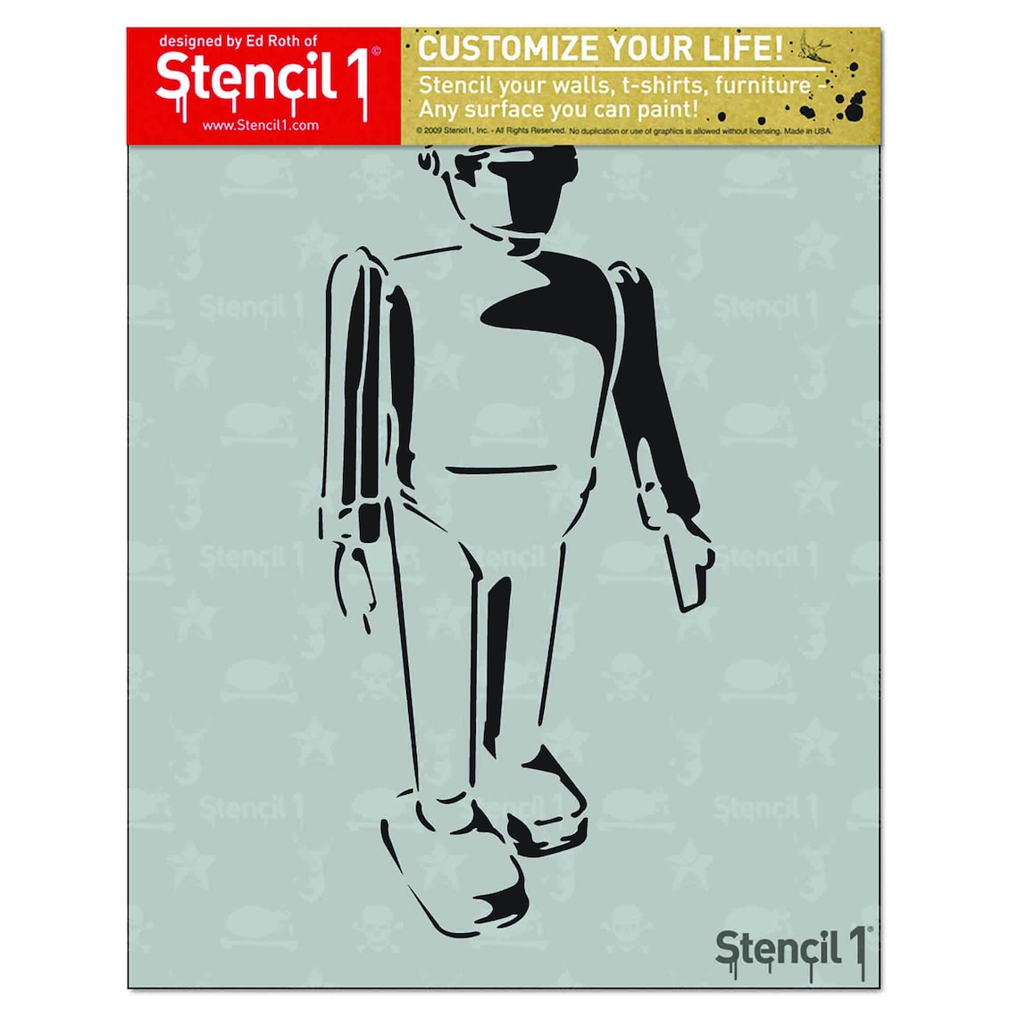 Robot Stencil - Reusable Craft & DIY Stencils - S1_01_38 - 8.5" X 11 ...