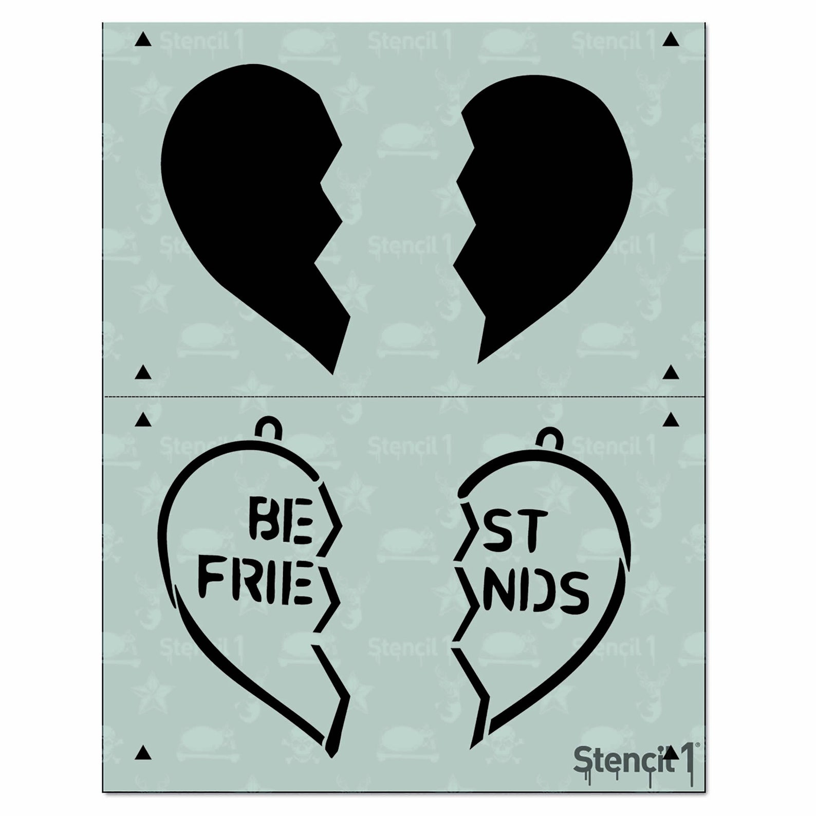 Best Friends Two Layer Stencil Reusable Craft &DIY Stencils - Etsy