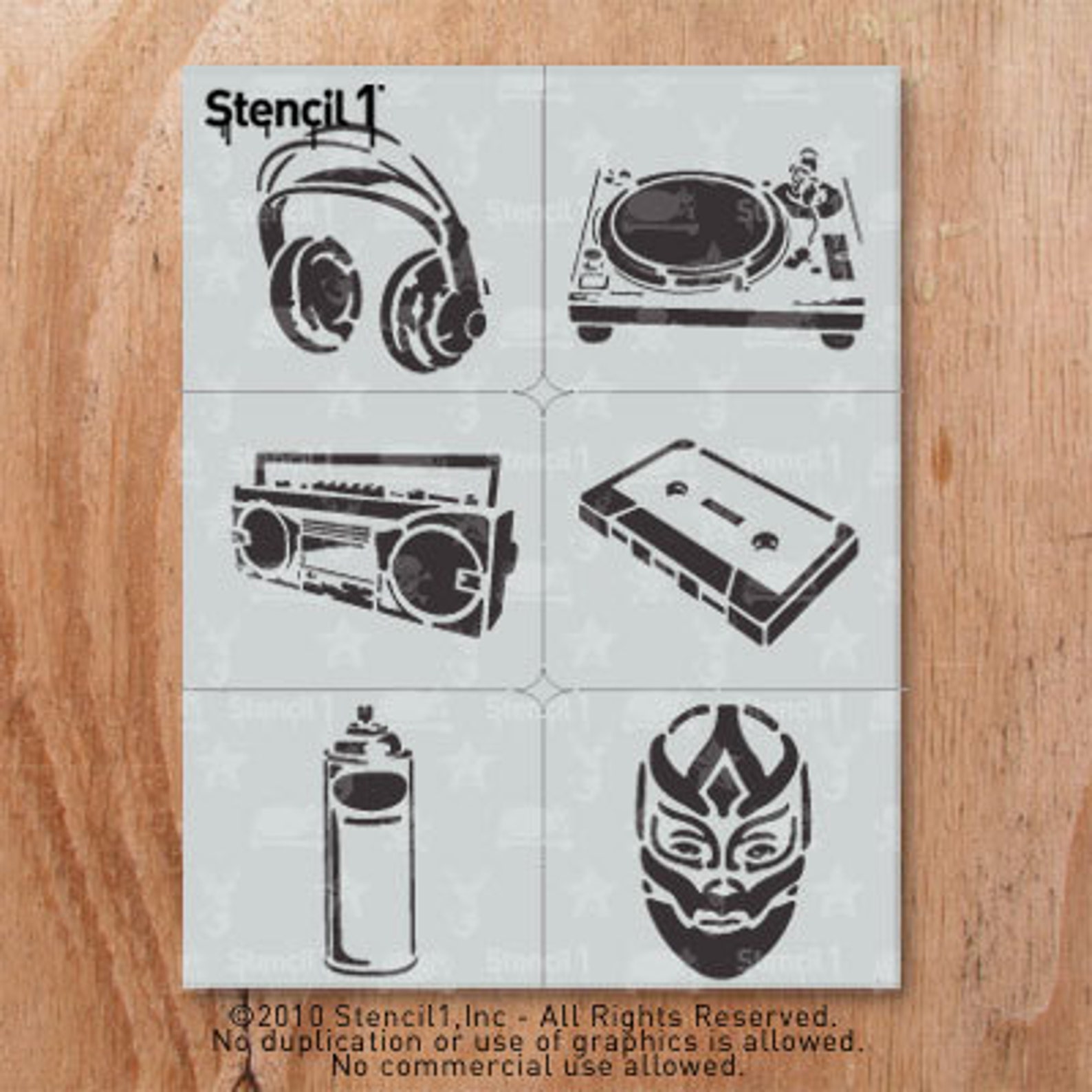 6 Pack Graffiti Mini Set 1 Stencil Reusable Craft & DIY - Etsy