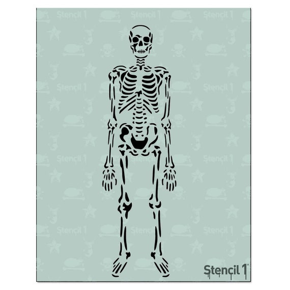 Skeleton Stencil Reusable Craft & DIY Stencils S1_01_HW_11 | Etsy