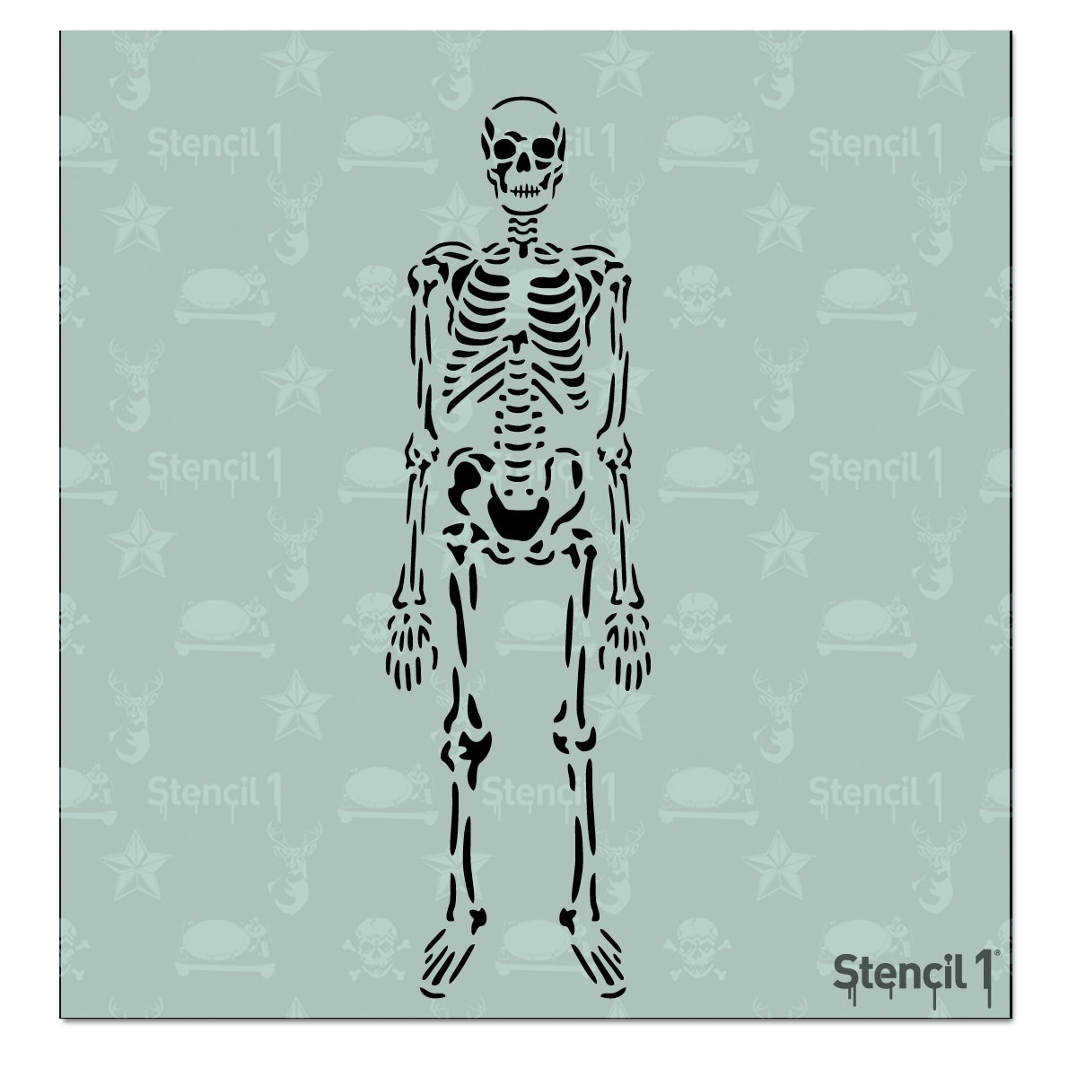 Skeleton Stencil Reusable Craft & DIY S1_01_HW_S11 - Etsy