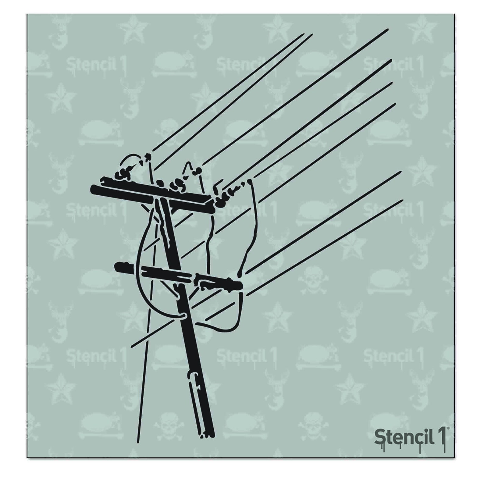 Power Lines Stencil- Reusable Craft & DIY Stencils- S1_01_32_S -small ...
