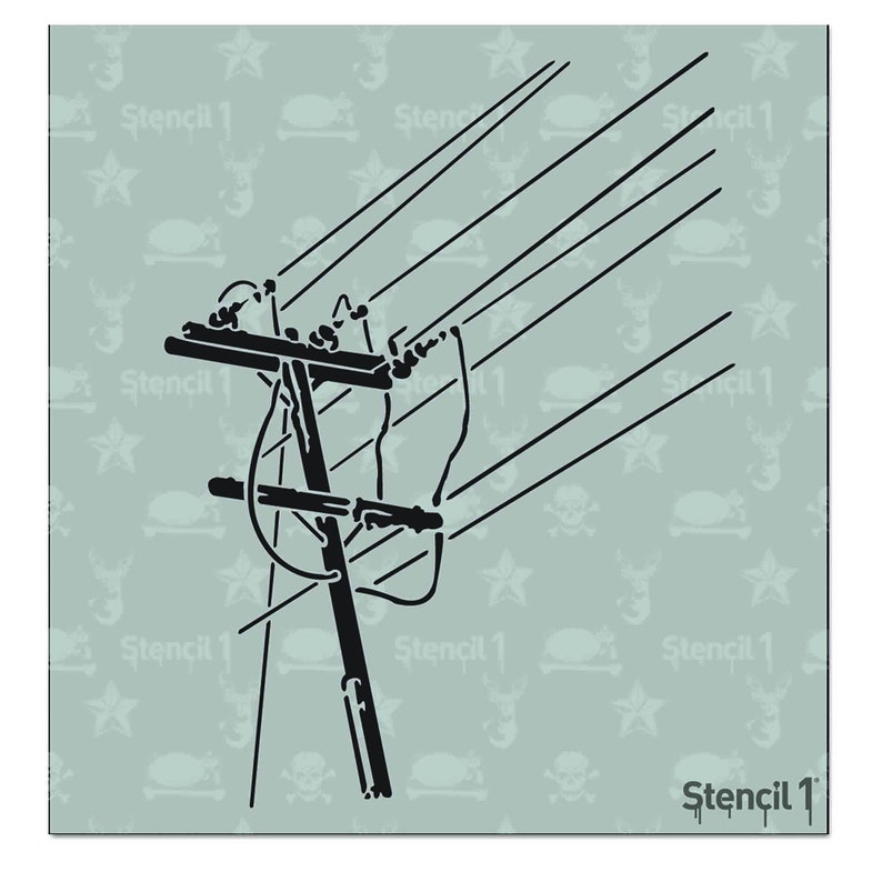 Power Lines Stencil- Reusable Craft & DIY Stencils- S1_01_32_S -small ...