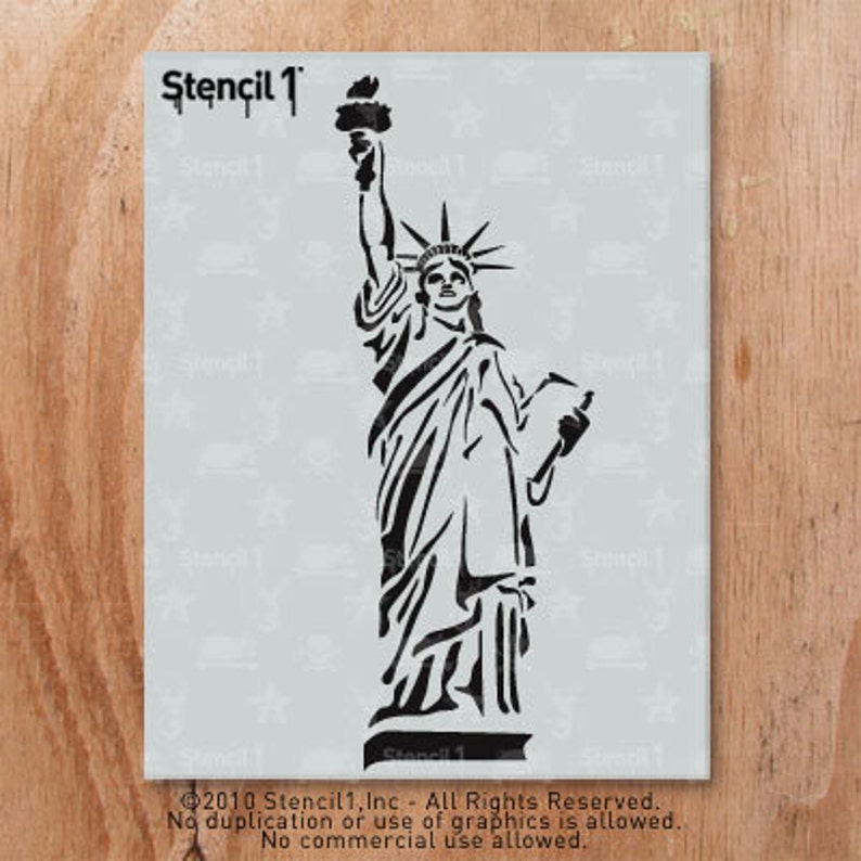 Statue of Liberty Stencil Reusable Craft & DIY Stencils - Etsy