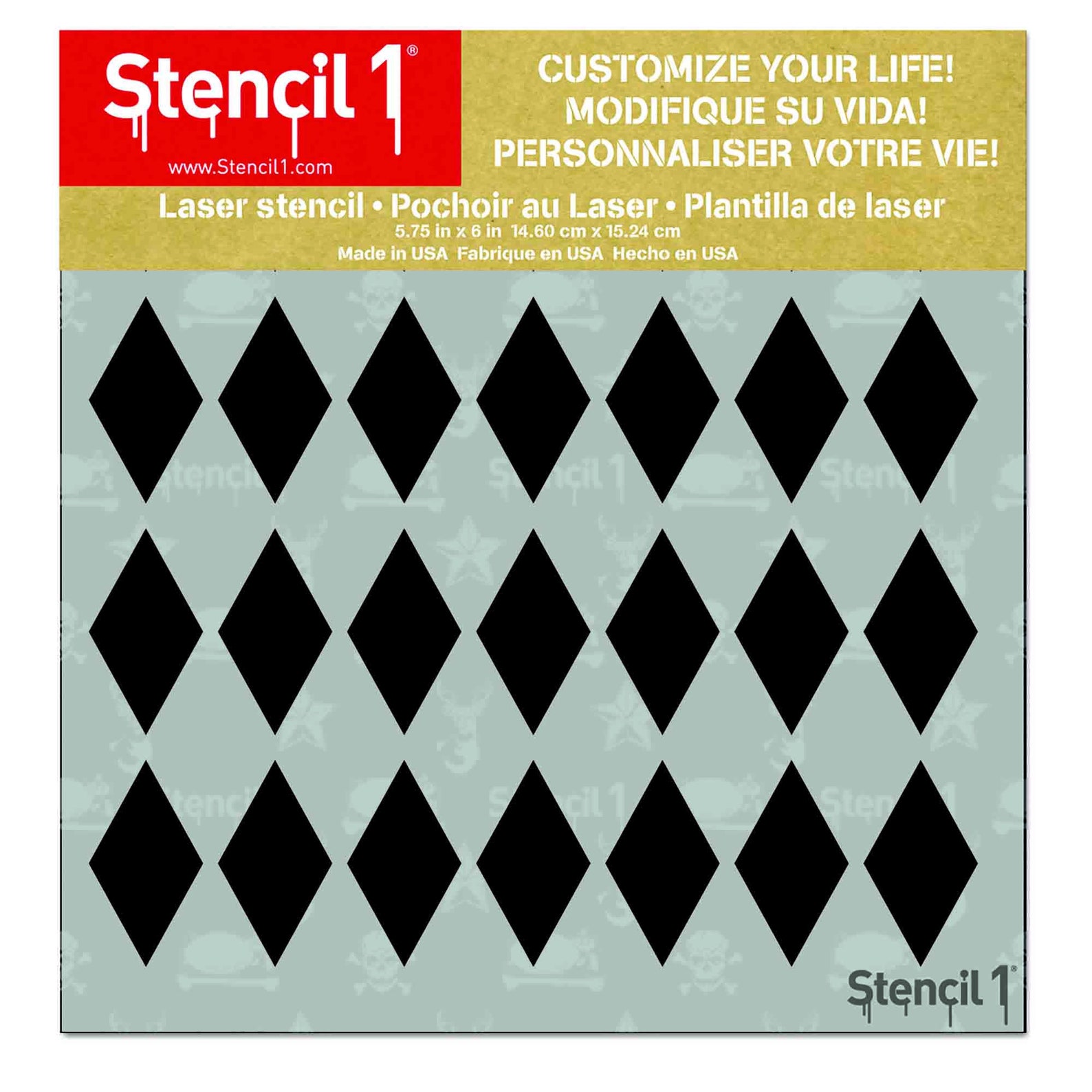 Diamond Pattern Stencil Reusable Craft &DIY Stencils | Etsy