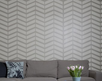 Curved Chevron Pattern Stencil by Studior12 DIY Greek Arrow Border Home ...