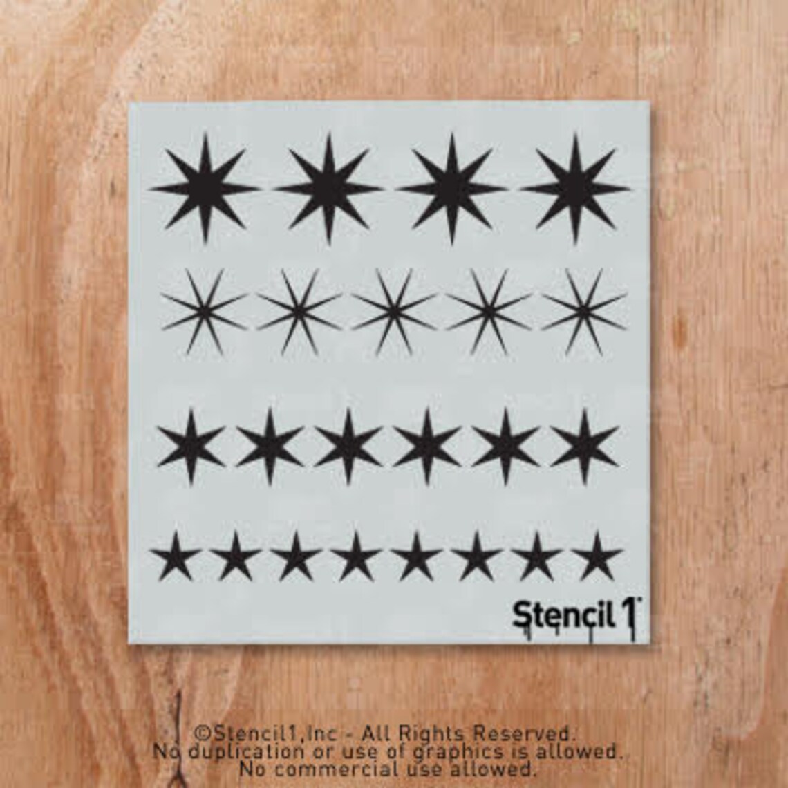 Rows of Stars Repeat Pattern Stencil Reusable Craft & DIY - Etsy