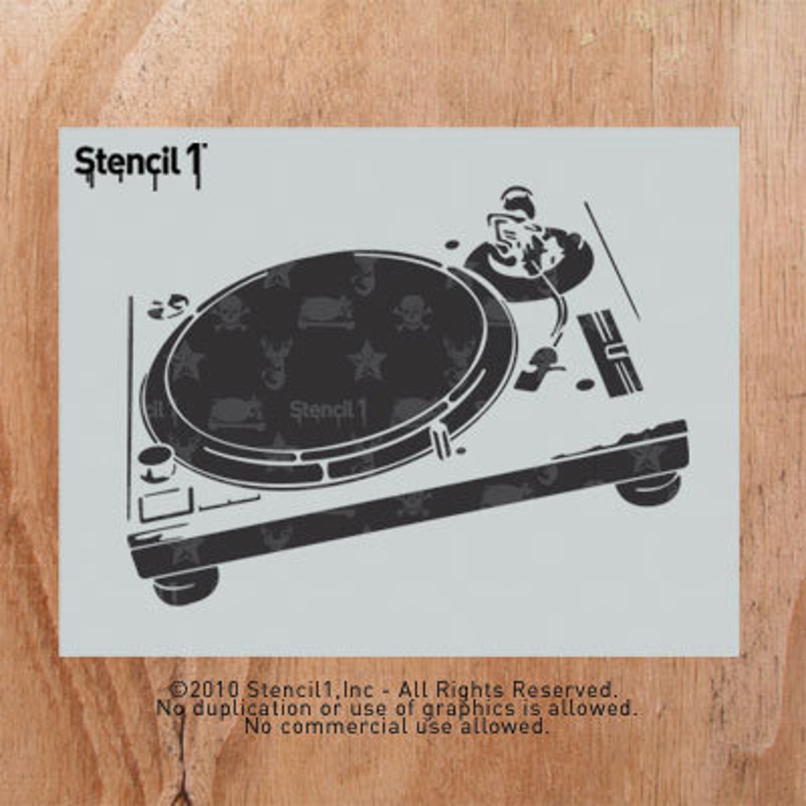 Turntable Stencil Reusable Craft & DIY Stencils S1_01_13 | Etsy