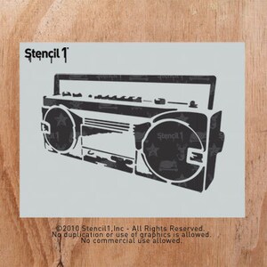 Boom Box Stencil - Reusable Craft & DIY Stencils - S1_01_11_S -small-(5 ...